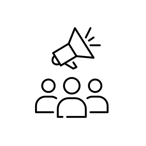 People and megaphone team communication group Vector Image