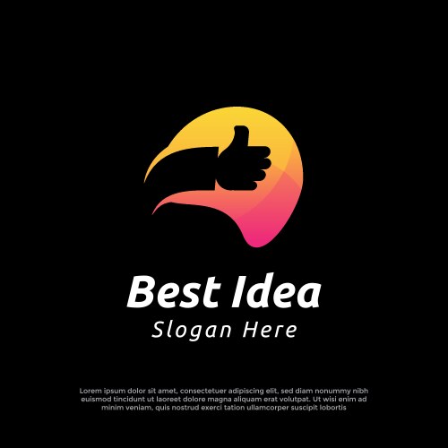 Best Idea Logo Design Template Royalty Free Vector Image
