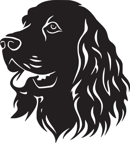 Cocker spaniel - minimalist and flat logo Vector Image
