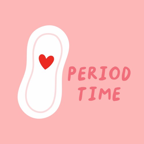 Menstruation lettering card menstrual cycle quote Vector Image