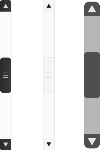 Scrollbars bar set Royalty Free Vector Image - VectorStock