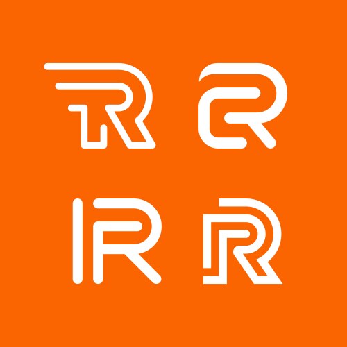 Unique letter r logo design template Royalty Free Vector