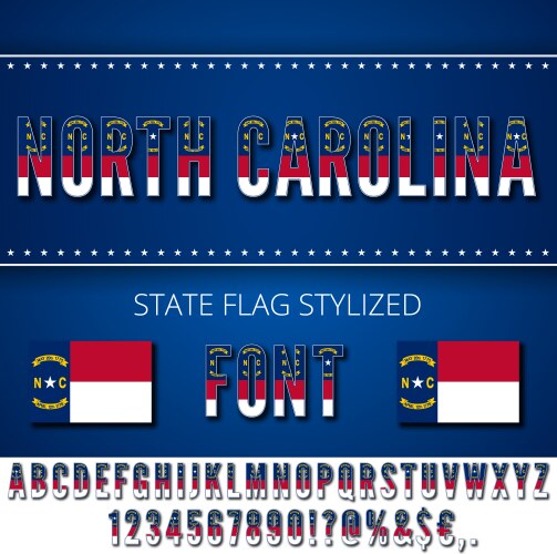 Usa state font Royalty Free Vector Image - VectorStock