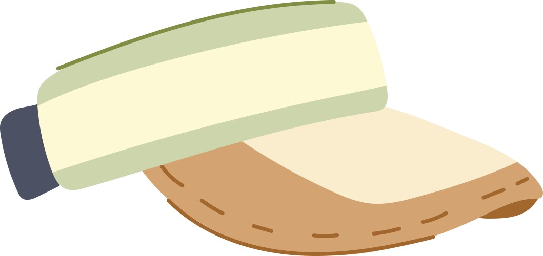 Fashion visor cap cartoon Royalty Free Vector Image