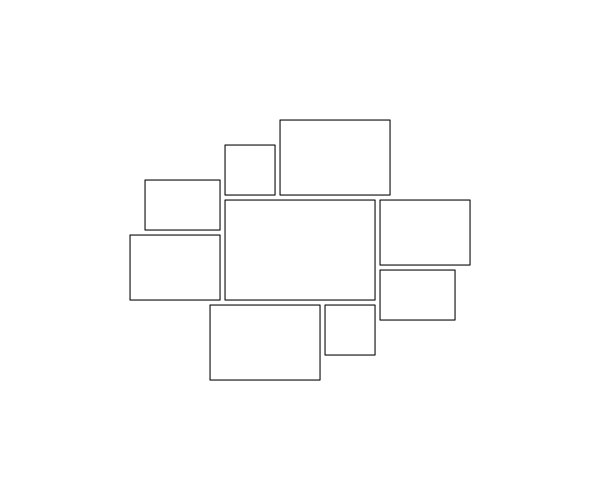 Scalloped edge square frame simple rectangle Vector Image