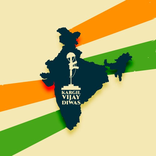 Kargil vijay diwas patriotic background Royalty Free Vector