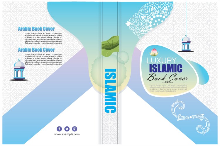 Holy quran book cover design templet Royalty Free Vector