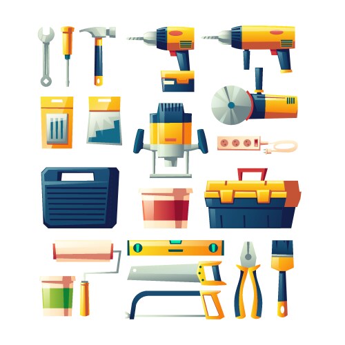 Power electric tools Royalty Free Vector Image