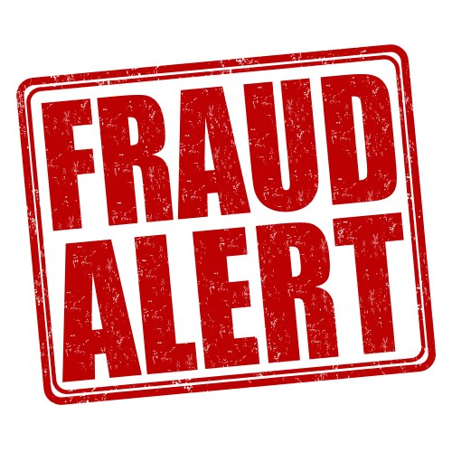Scam and fraud alert symbol background prevent Vector Image