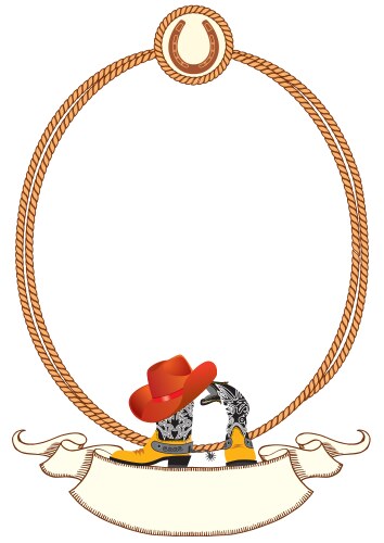 Cowboy rope frame Royalty Free Vector Image - VectorStock
