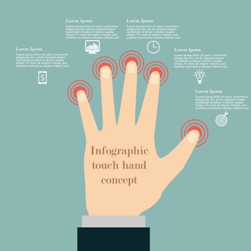 Visual concept infographic of technology Vector Image