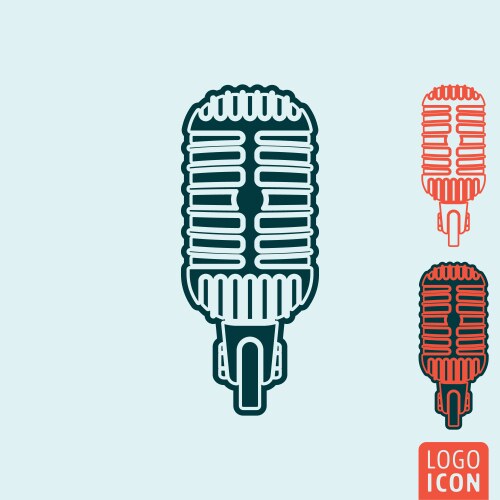 Retro vintage microphone icon Royalty Free Vector Image