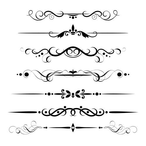 Set of decorative delimiters Royalty Free Vector Image