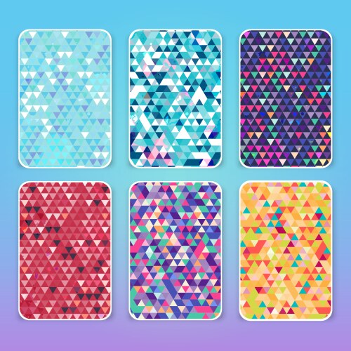 Round circles and triangles abstract background Vector Image
