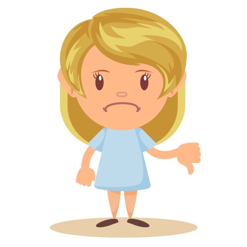 Emoticon doing thumb down Royalty Free Vector Image