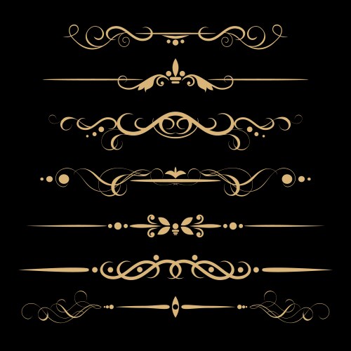 Set of decorative delimiters Royalty Free Vector Image