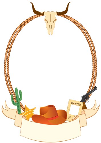 Cowboy rope frame Royalty Free Vector Image - VectorStock