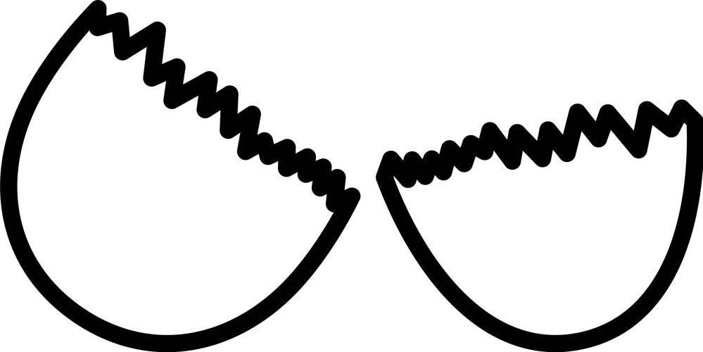 Empty egg shell icon Royalty Free Vector Image