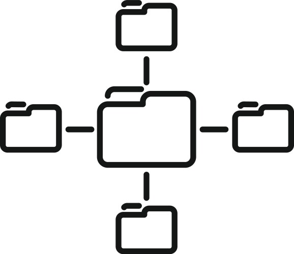 Customer data page icon outline style Royalty Free Vector