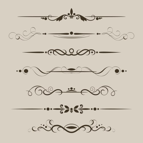 Set of decorative delimiters Royalty Free Vector Image