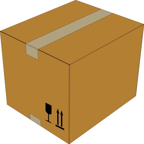 Box carton packing Royalty Free Vector Image - VectorStock