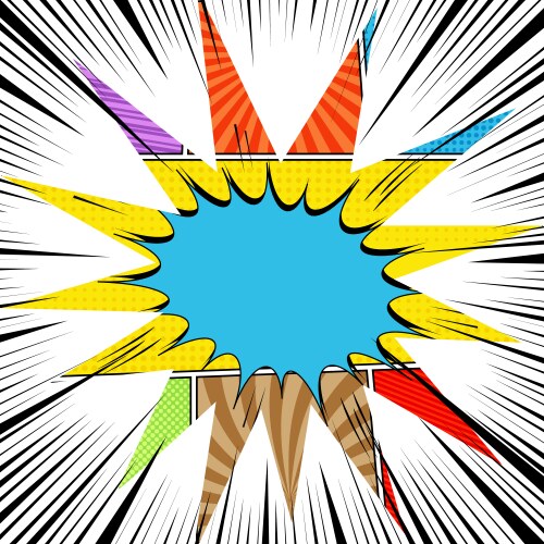 Comic bright composition Royalty Free Vector Image