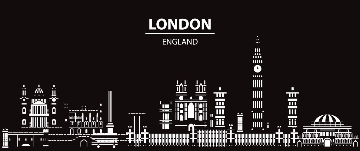 London city skyline 8 Royalty Free Vector Image