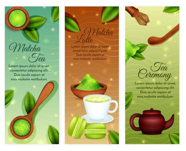 Matcha realistic concept Royalty Free Vector Image