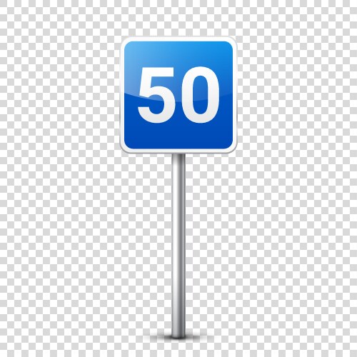 Ramp 35 mph sign isolated on transparent Vector Image