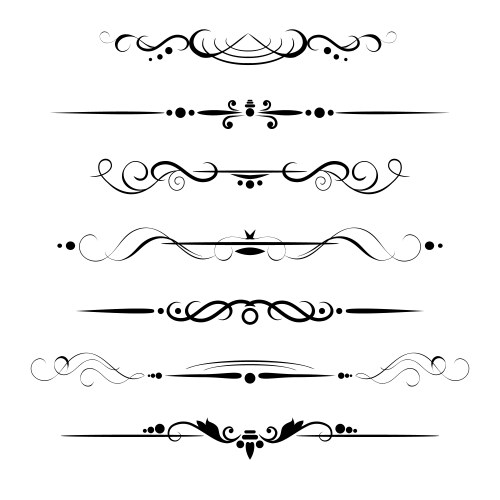 Set of decorative delimiters Royalty Free Vector Image