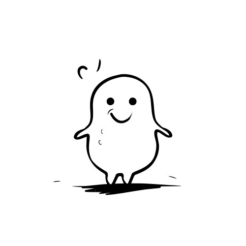 Minimalist humor single line art Royalty Free Vector Image
