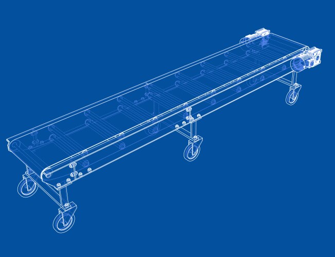 Roller conveyor Royalty Free Vector Image - VectorStock