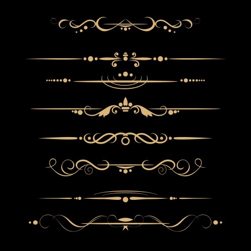 Set of decorative delimiters Royalty Free Vector Image