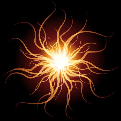 Energy ball with connected electric lines Vector Image