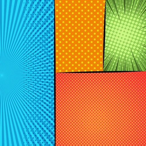 Comic bright composition Royalty Free Vector Image