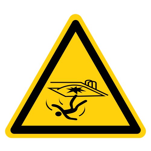 Fall hazard symbol sign isolate on white Vector Image