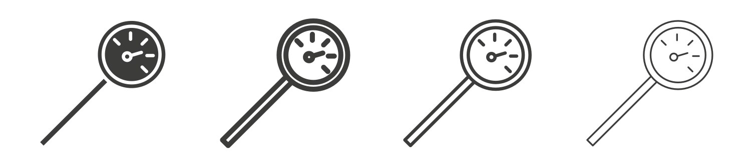 Thermometer half icon set Royalty Free Vector Image