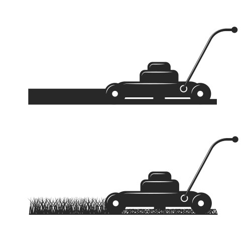 Lawn Mowing Black and White Vector Images (over 1,900)
