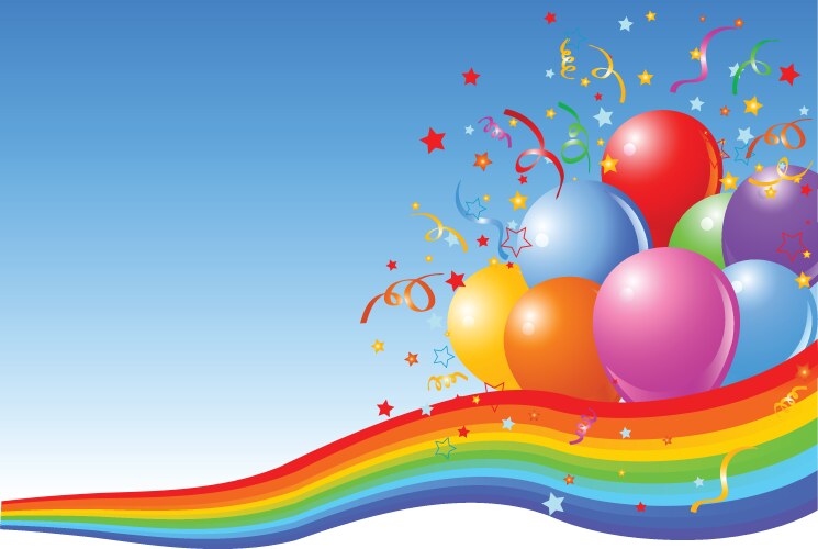 Birthday balloons design Royalty Free Vector Image