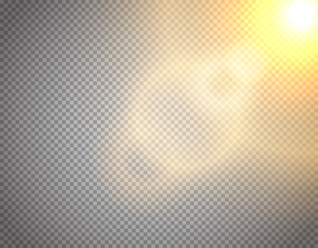 Sun rays effect template with transparent Vector Image