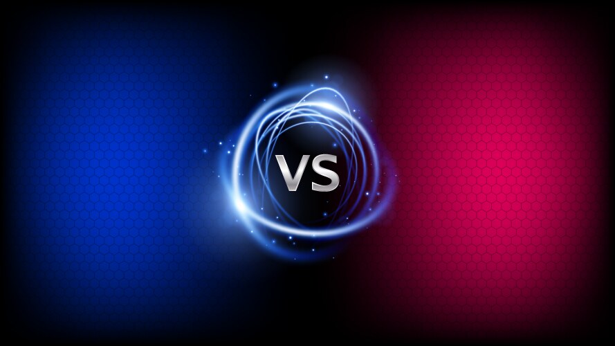 Comparison versus vs screen background Royalty Free Vector