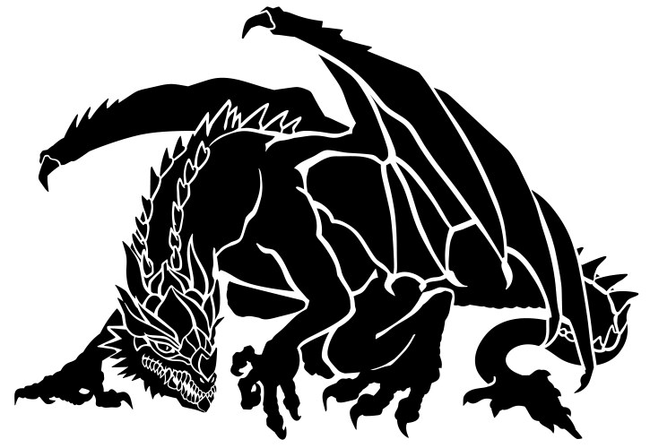 Western dragon classic european mythological Vector Image