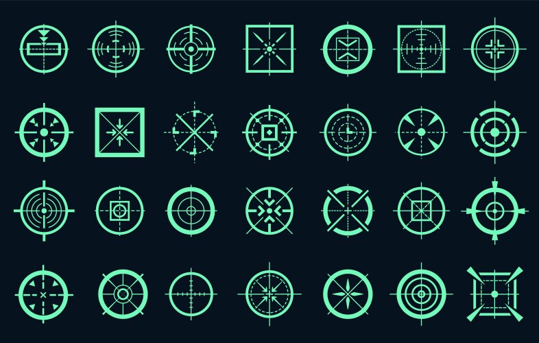 Cross icons set Royalty Free Vector Image - VectorStock