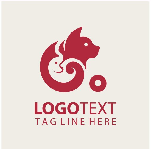 Pet cat logo Royalty Free Vector Image - VectorStock