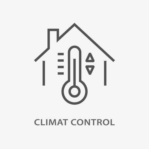 Thermostat icon on white Royalty Free Vector Image