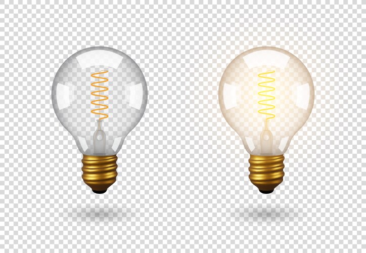 Bulb frame isolated on transparent background Vector Image