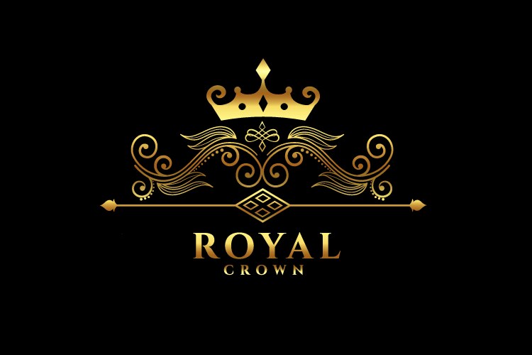 Luxury gold royal brand monogram logo Royalty Free Vector