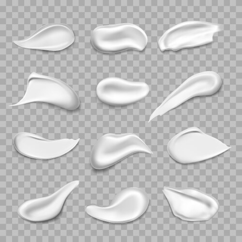 Cream texture stroke isolated on transparent Vector Image