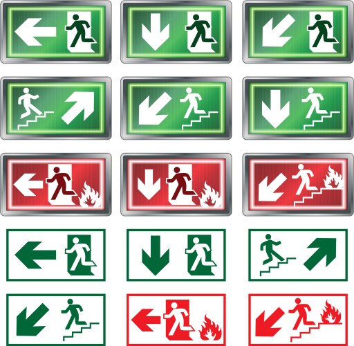 Fire safety icon set Royalty Free Vector Image