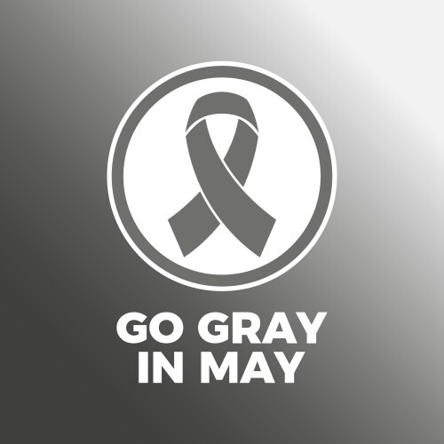 Go gray in may poster Royalty Free Vector Image
